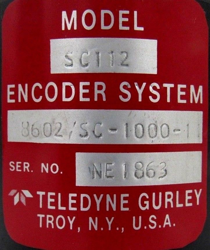 USED TELEDYNE GURLEY SC112 ENCODER 8602/SC-1000-11 - SB Industrial ...