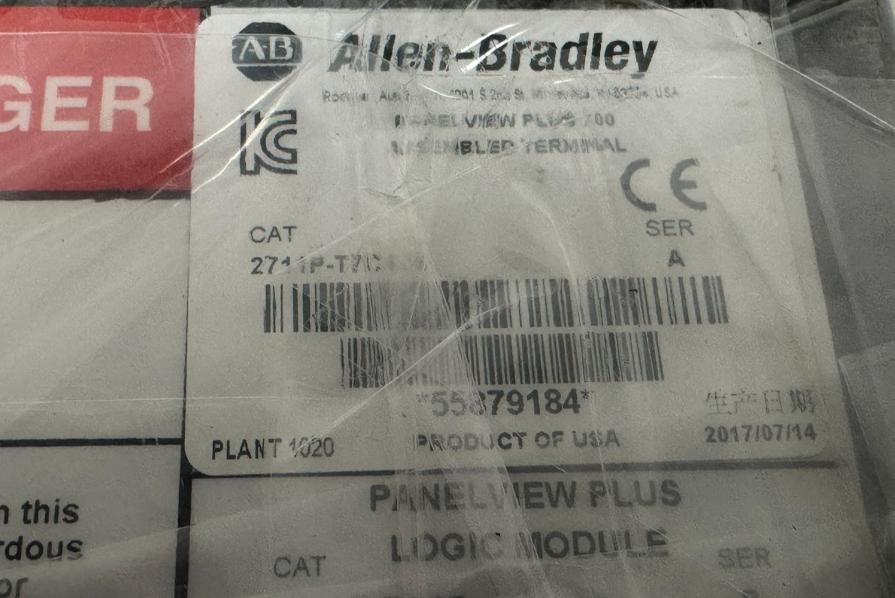 ALLEN BRADLEY 2711P-T7C4D8 PANELVIEW PLUS 700 SER. A REFURBISHED - SB ...
