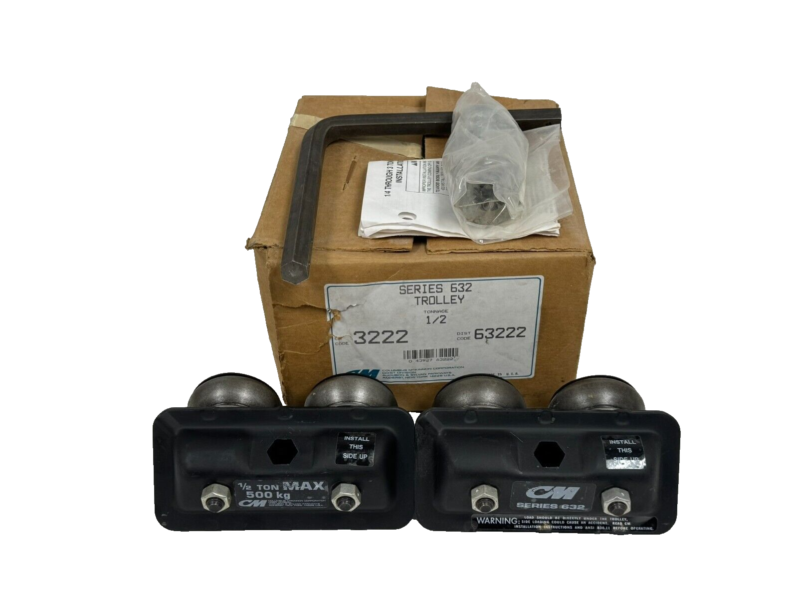 NEW COLUMBUS McKINNON 3222 SERIES 632 TROLLEY 1/2-TON - SB Industrial ...