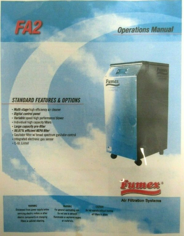 NEW FUMEX FA2SS LASER FUME AND DUST EXTRACTOR STAINLESS STEEL 120V - SB ...