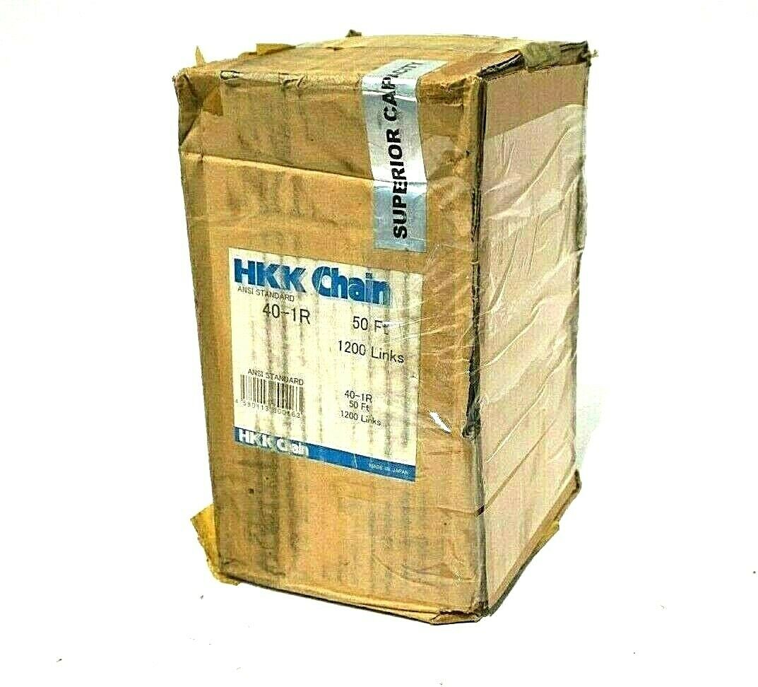 NEW HKK CHAIN 40-1R ROLLER CHAIN 50' 1200 LINKS 401R - SB Industrial ...