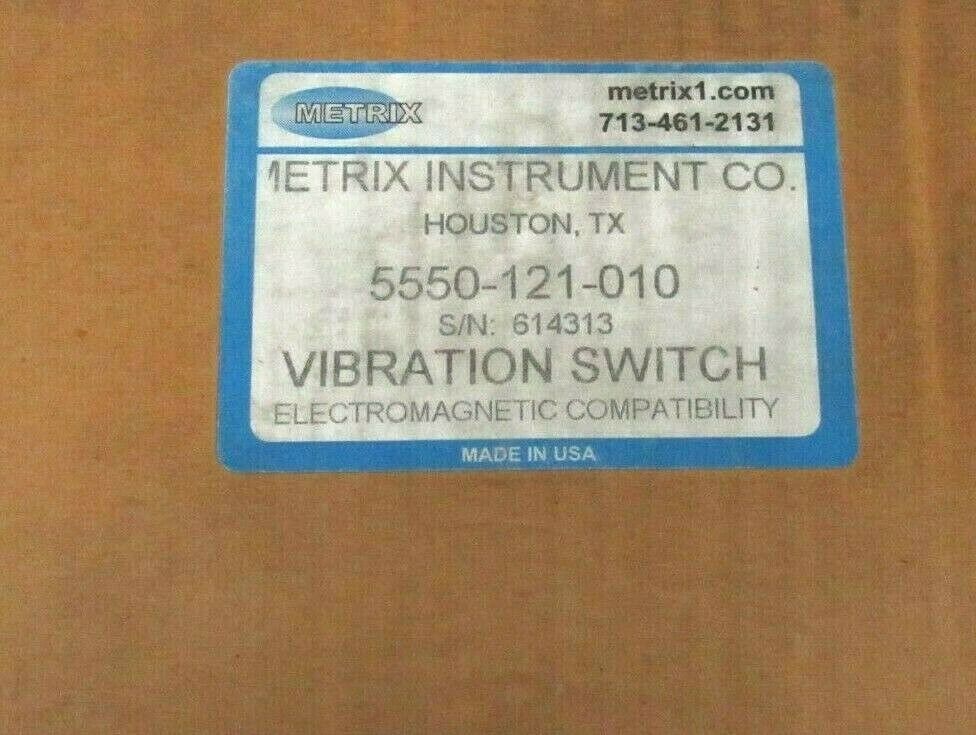 NEW METRIX 5550-121-010 VIBRATION SWITCH 5550121010 - SB Industrial ...