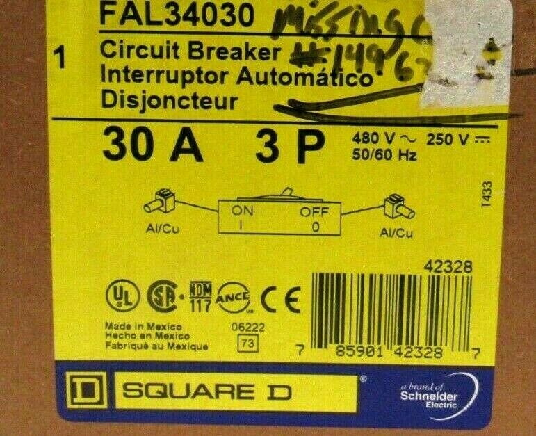 NEW SQUARE D FAL34030 CIRCUIT BREAKER - SB Industrial Supply, Inc.