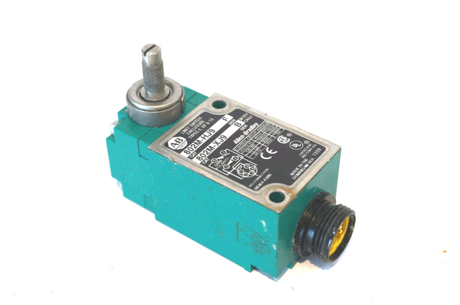 ALLEN BRADLEY 802M-HJ9 LIMIT SWITCH SER. F 802MHJ9 - SB Industrial ...
