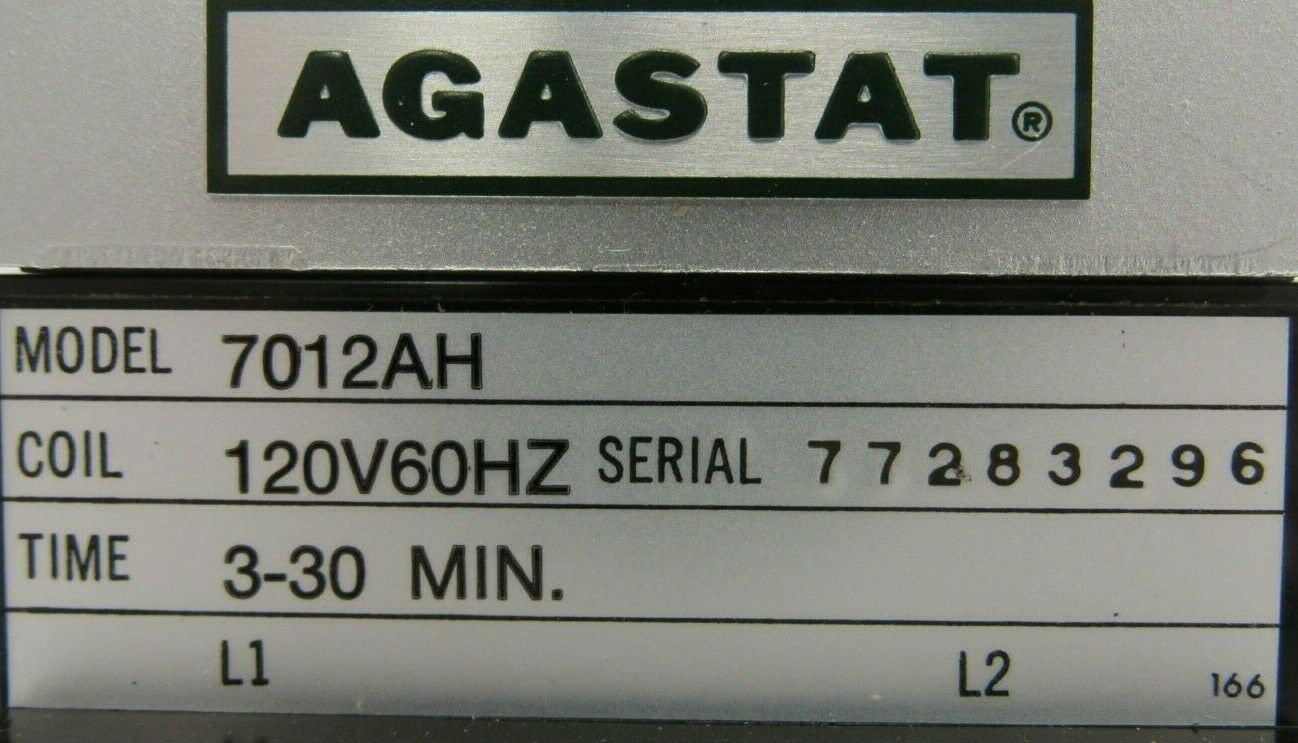 NEW AGASTAT 7012AH TIMING RELAY 3-30 MIN - SB Industrial Supply, Inc.
