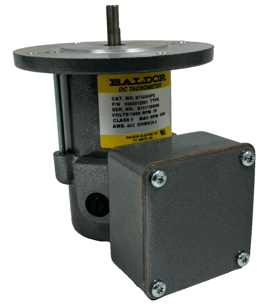 NEW BALDOR BTG50XPS DC TACHOMETER X6A001Z001 1000V/50RPM 5000RPM MAX ...