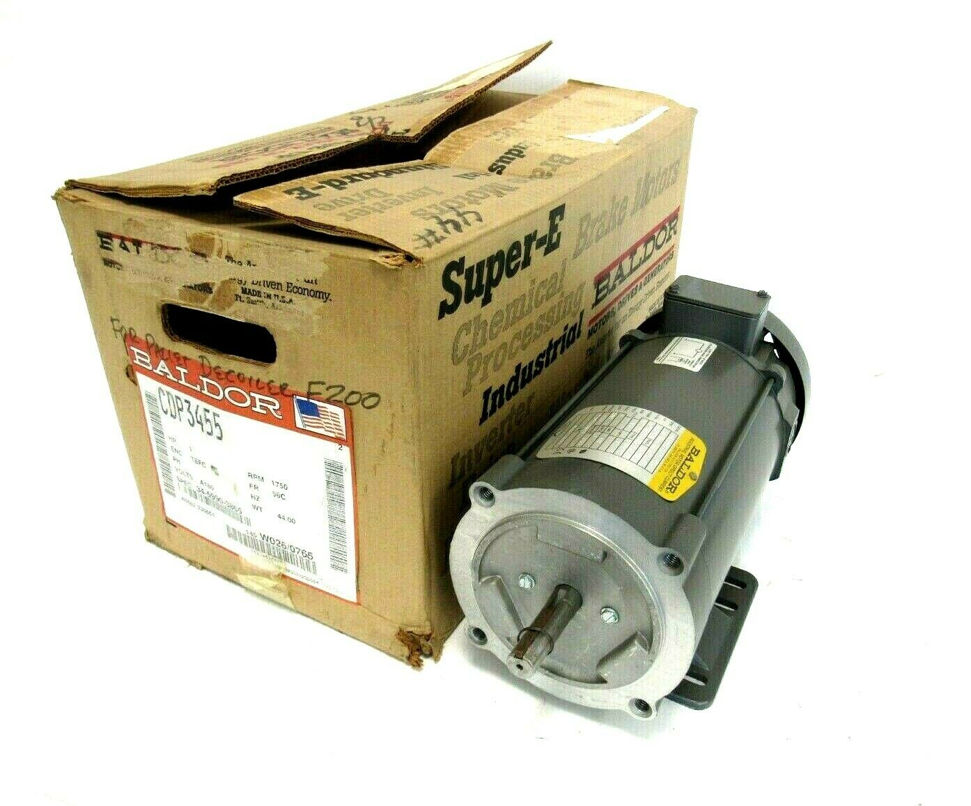 NEW BALDOR CDP3455 MOTOR 1HP 1750RPM 180V 34-5990-3865 - SB Industrial ...