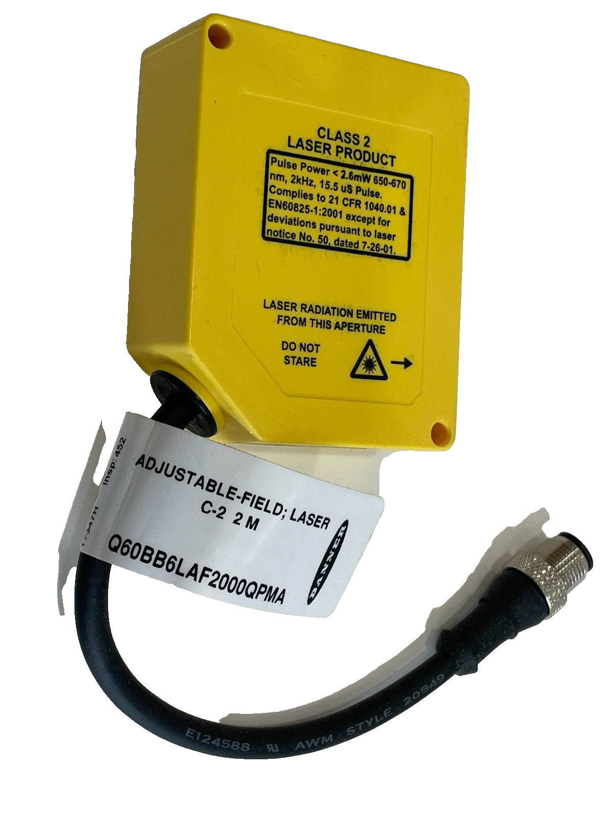 NEW BANNER ENGINEERING Q60BB6LAF2000QPMA CLASS 2 OPTICAL SENSOR - SB ...
