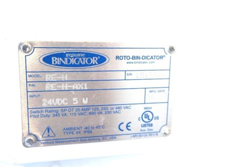 NEW BINDICATOR RE-H-AX1 ROTO-BIN-DICATOR MODEL RE-H REHAX1 - SB ...