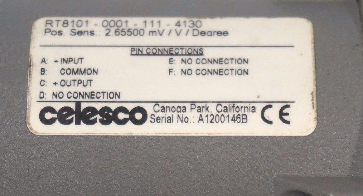 NEW CELESCO RT8101-0001-111-4130 ENCODER 2.65500 MV, RT810100011114130 ...