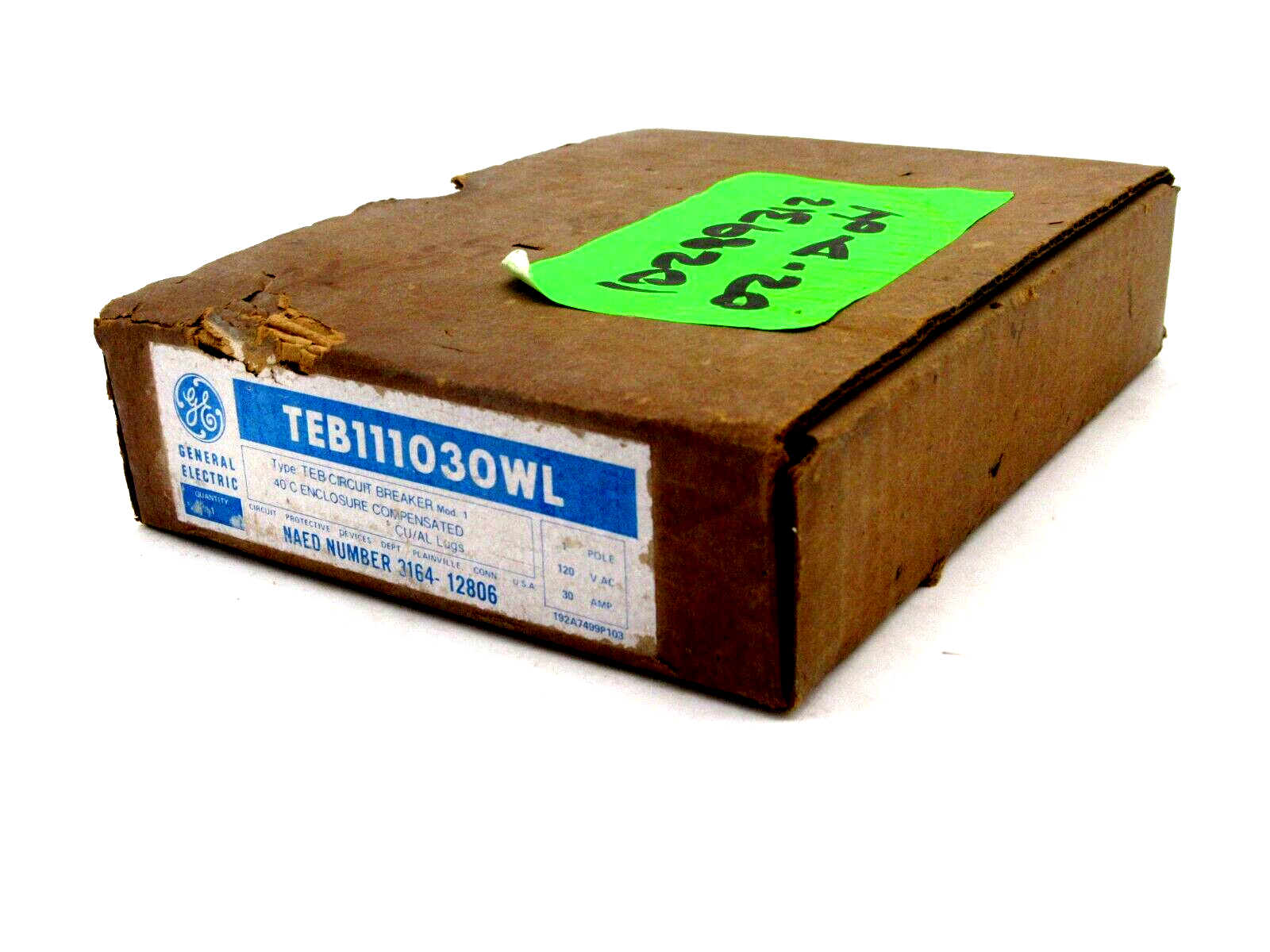 NEW GENERAL ELECTRIC TEB111030WL CIRCUIT BREAKER - SB Industrial Supply ...