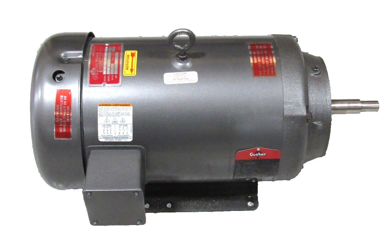 NEW GUSHER 37E641T446G1 PUMP MOTOR 15HP 230/460V 3500RPM 215YZ PM11032 ...