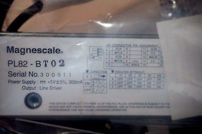 NEW MAGNESCALE PL82-BT02 AMPLIFIER UNIT PL82BT02 - SB Industrial Supply ...