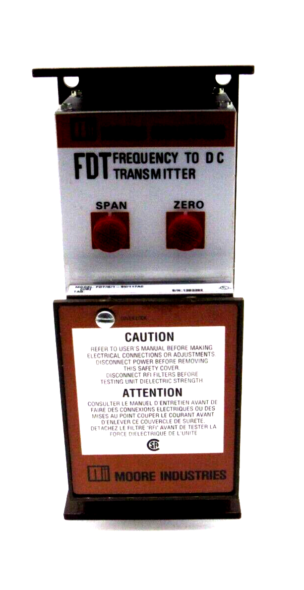 NEW MOORE INDUSTRIES FDT/G/1-5V/117AC FREQUENCY TRANSMITTER ...
