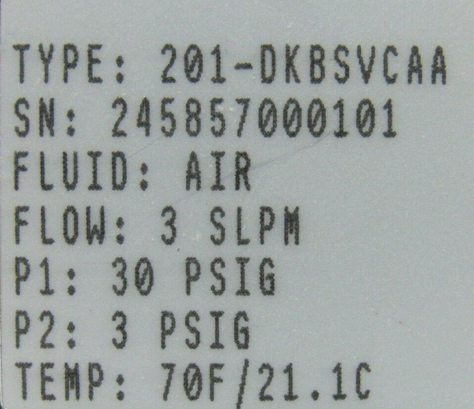 NEW PORTER 201-DKBSVCAA MASS FLOW CONTROLLER 201DKBSVCAA - SB ...