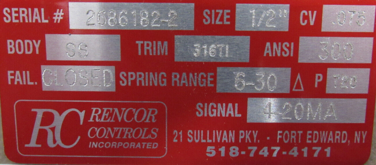 NEW SAMSON 3277 CONTROL VALVE 1/2" 3725-0000000000 - SB Industrial ...