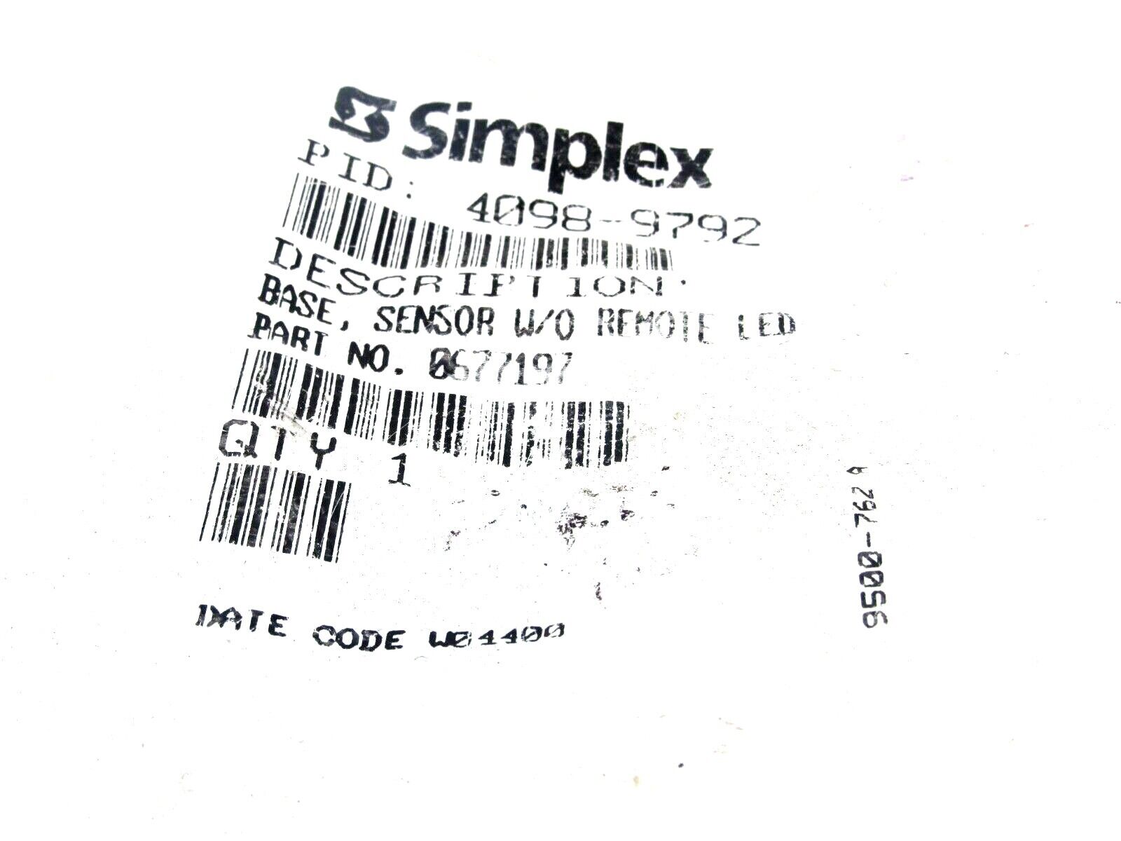 NEW SIMPLEX 4098-9792 SENSOR BASE 0677197 40989792 - SB Industrial ...
