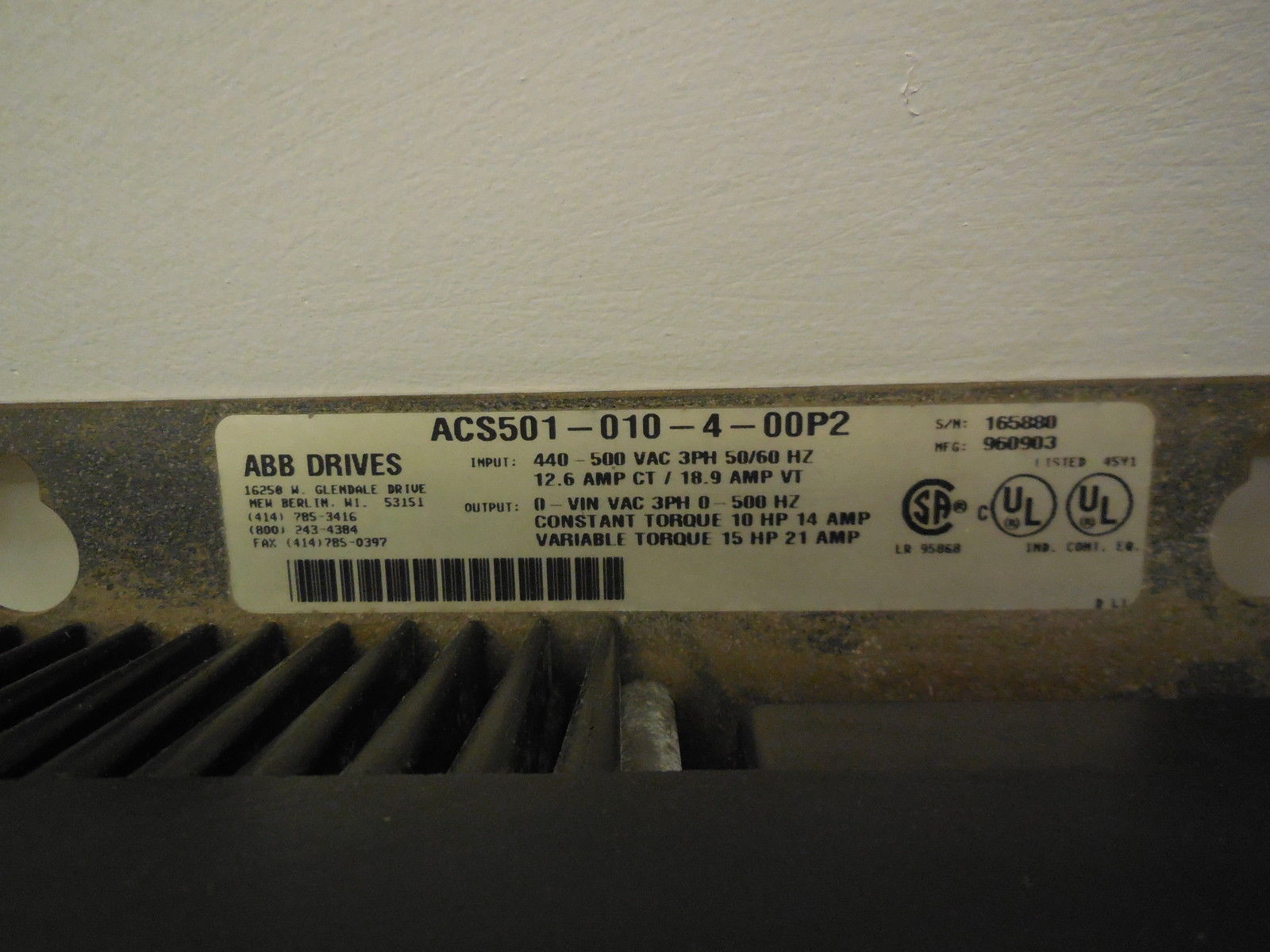 ABB ACS501-010-4-00P2 DRIVE ACS501010400P2 - SB Industrial Supply, Inc.