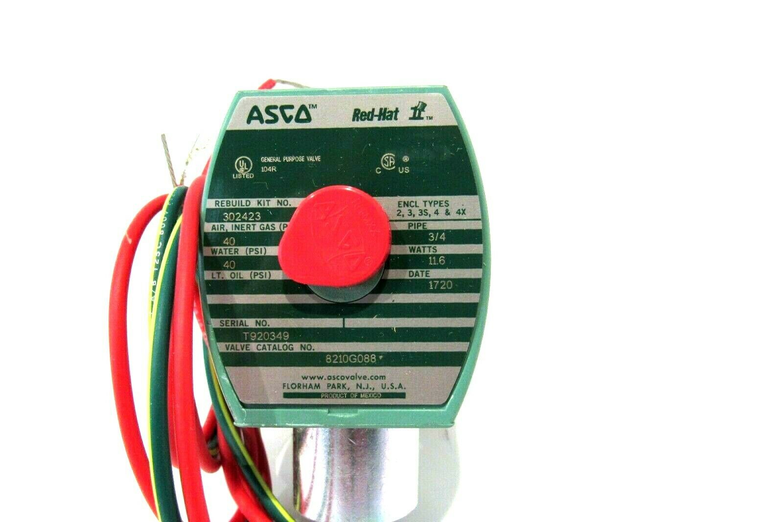 NEW ASCO 8210G088 24/DC SOLENOID VALVE - SB Industrial Supply, Inc.