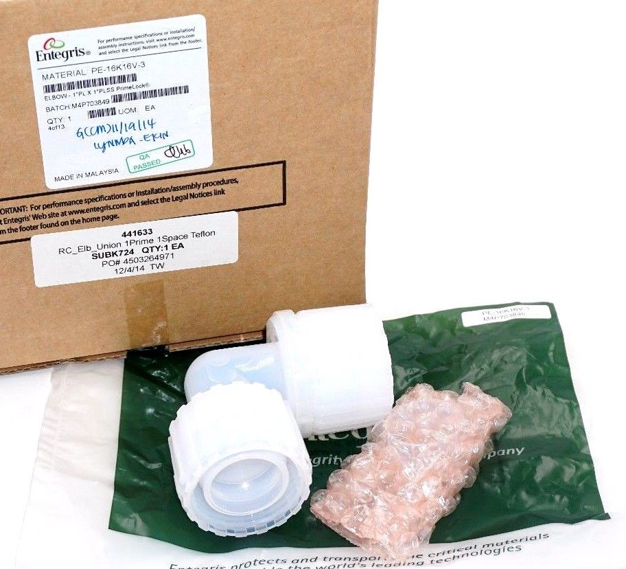 NEW ENTEGRIS PE-16K16V-3 PRIMELOCK 1" ELBOW PE16K16V3 - SB Industrial ...