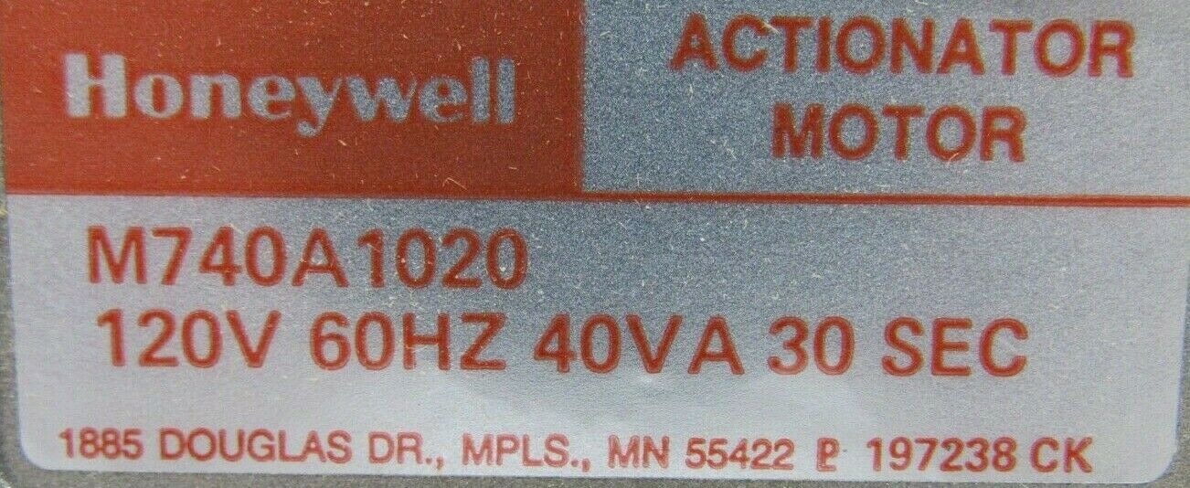 NEW HONEYWELL M740A-1020 ACTIONATOR MOTOR M740A1020 - SB Industrial ...