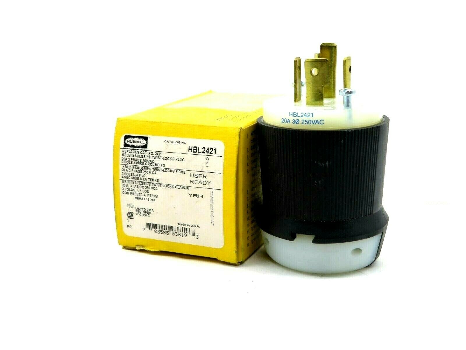 NEW HUBBELL HBL2421 CONNECTOR - SB Industrial Supply, Inc.