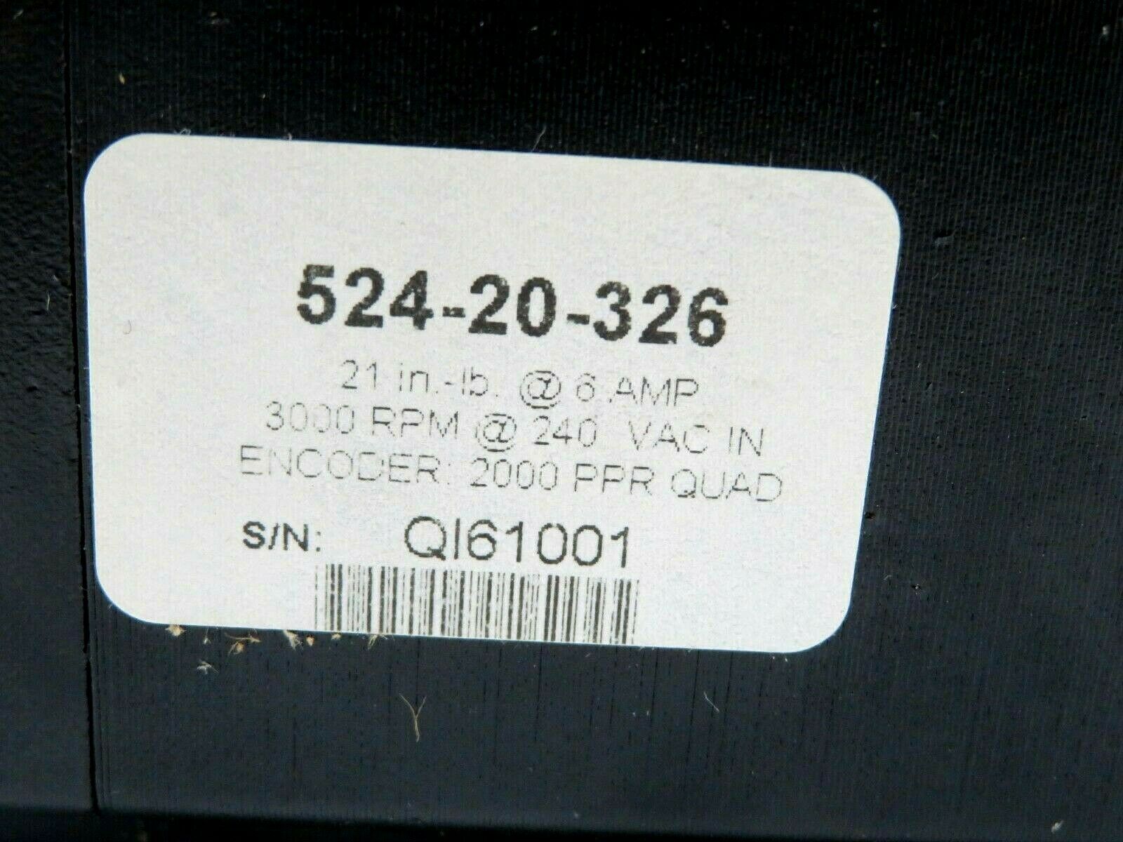 NEW LENZE AC TECH 524-20-326 ENCODER 6 AMP 3000RPM 240VAC 52420326 - SB ...