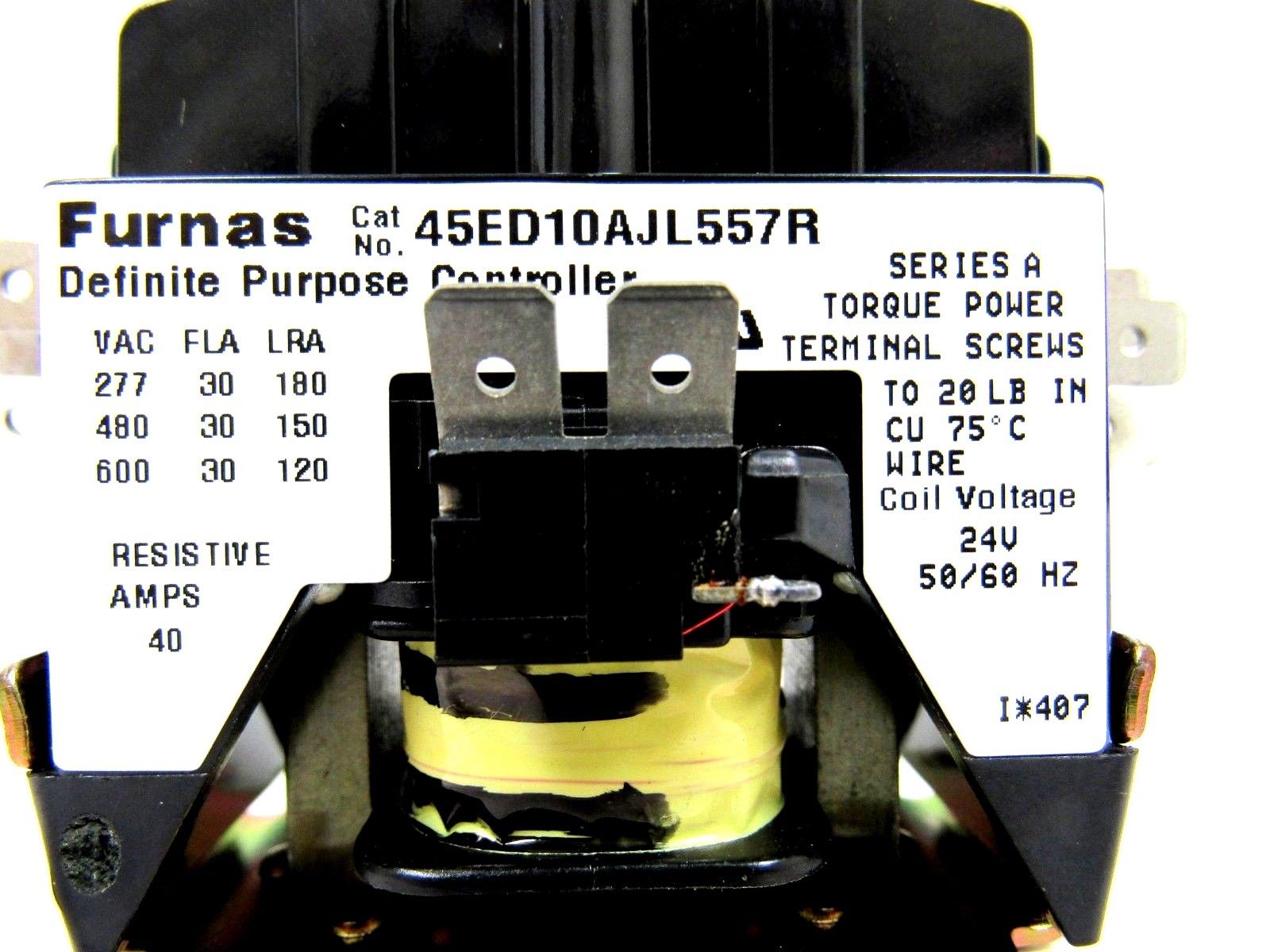 NEW LOT OF 2 CARRIER HN-51KC-024 CONTACTOR 24V 40A HN51KC024 ...