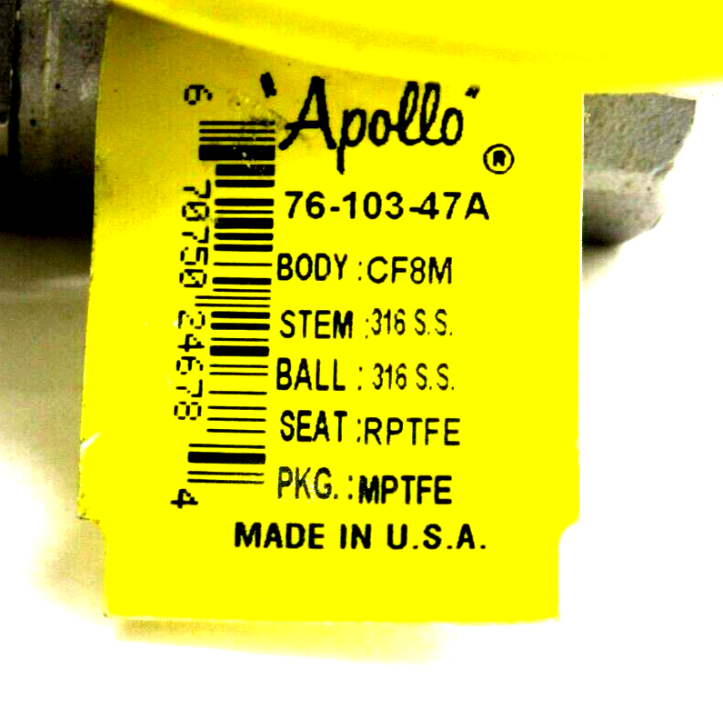 NEW LOT OF 5 APOLLO 76-103-47A BALL VALVE CF8M 7610347A - SB Industrial ...