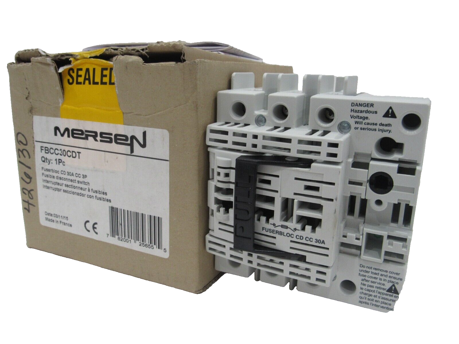 NEW MERSEN FBCC30CDT FUSE BLOCK 30AMP 3 POLE - SB Industrial Supply, Inc.