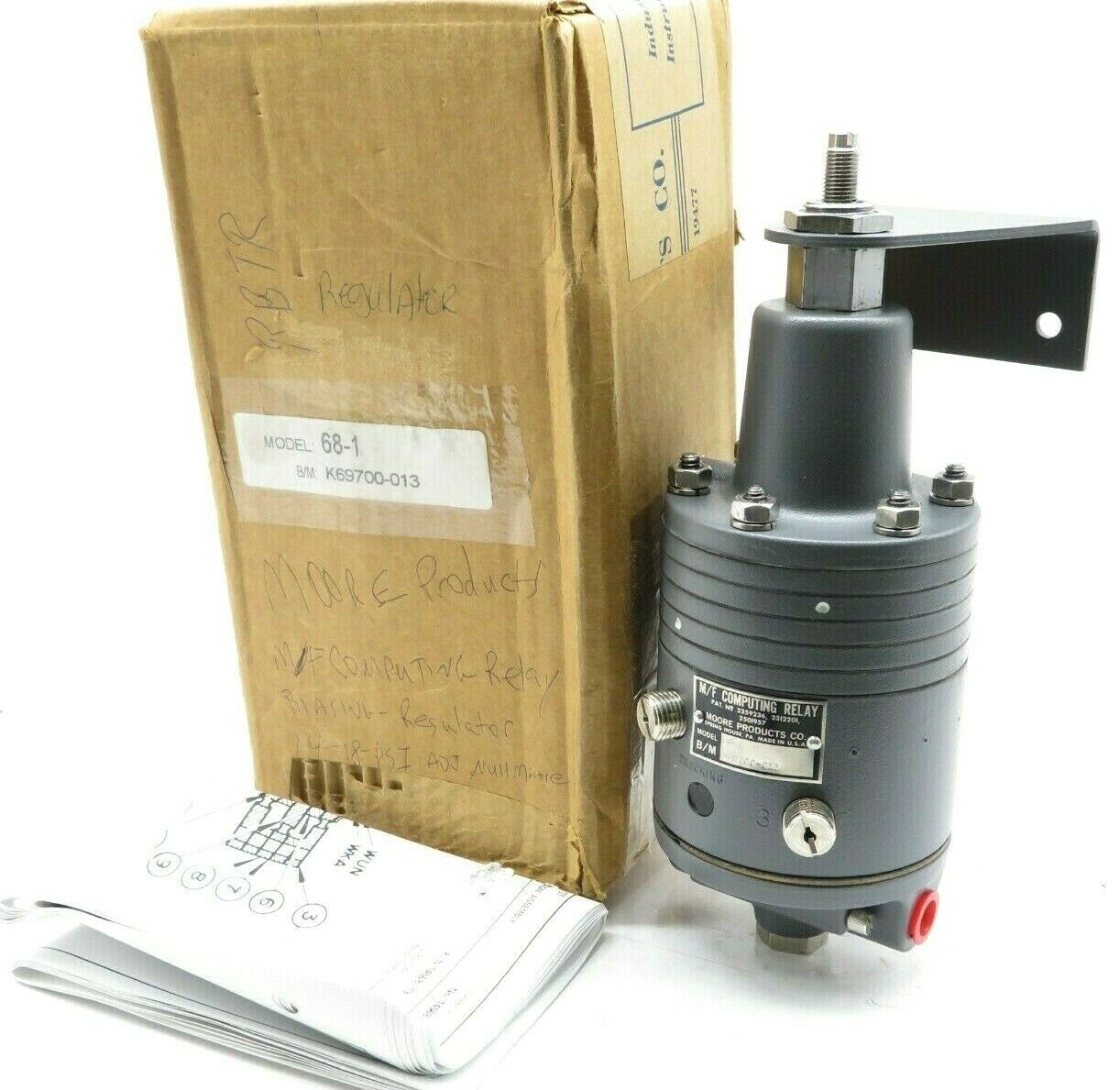 NEW MOORE INDUSTRIES 68-1 PNEUMATIC COMPUTING RELAY 681 - SB Industrial ...