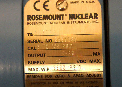 NEW ROSEMOUNT 1153HB6RA PRESSURE TRANSMITTER 0-100PSID, 4-20MA, 45VDC ...