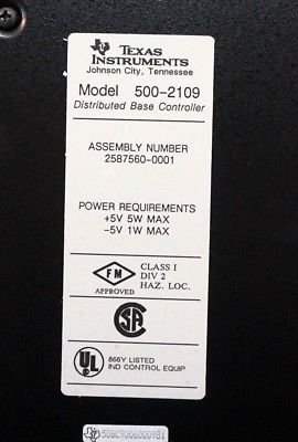 NEW TEXAS INSTRUMENTS 500-2109 CONTROLLER MODULE 5002109 - SB ...