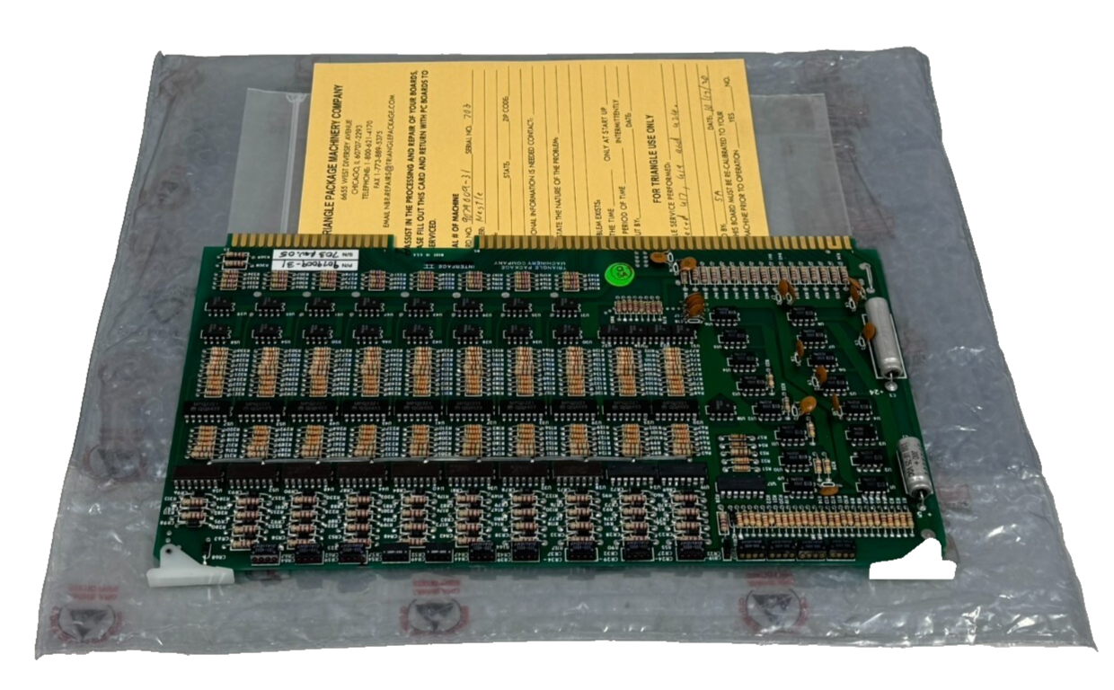 TRIANGLE PACKAGE MACHINERY 9079009-31 INTERFACE BOARD REFURBISHED - SB ...