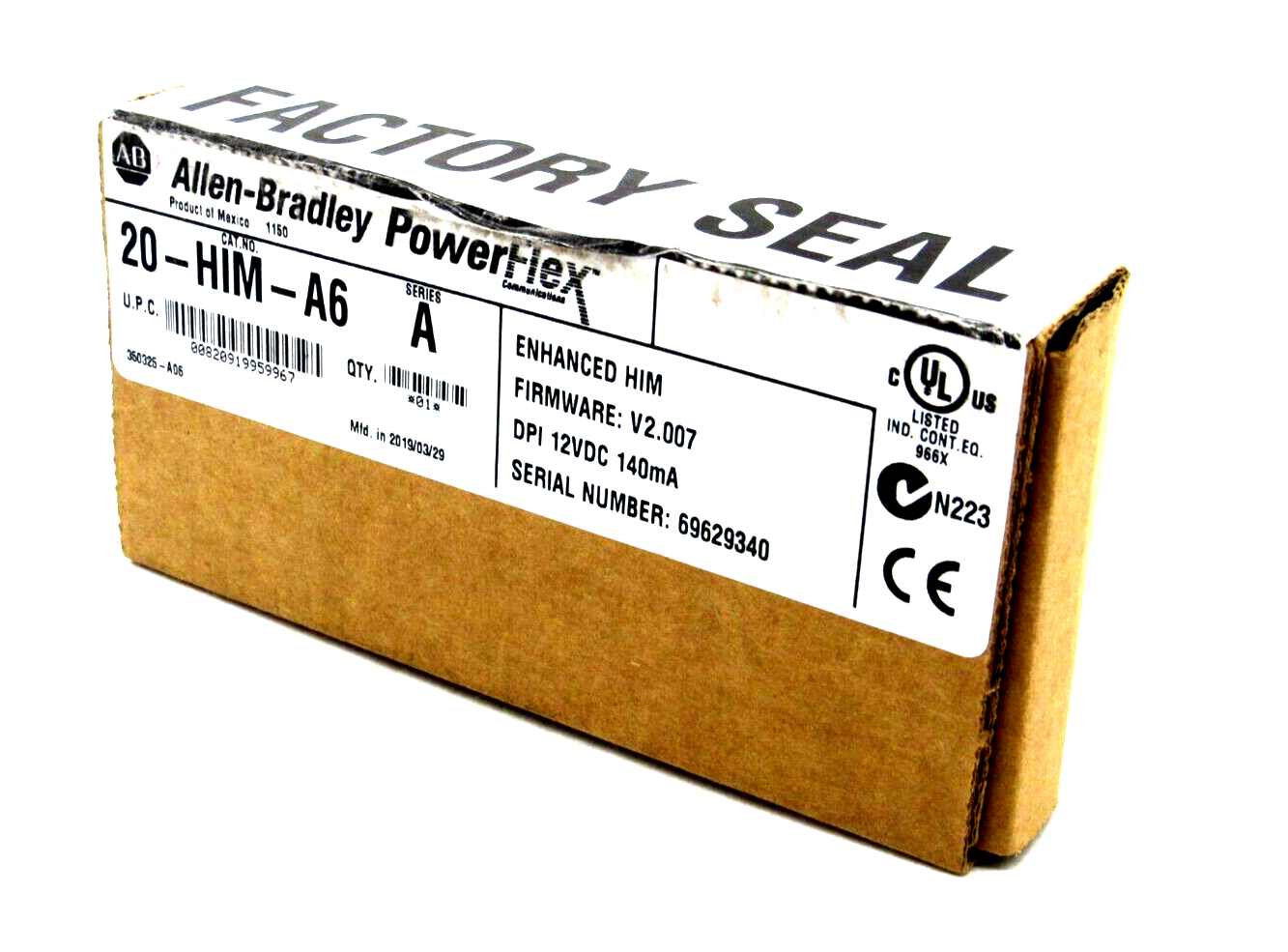 ALLEN BRADLEY 20-HIM-A6 SER. A INTERFACE MODULE KEYPAD 20HIMA6 NEW ...