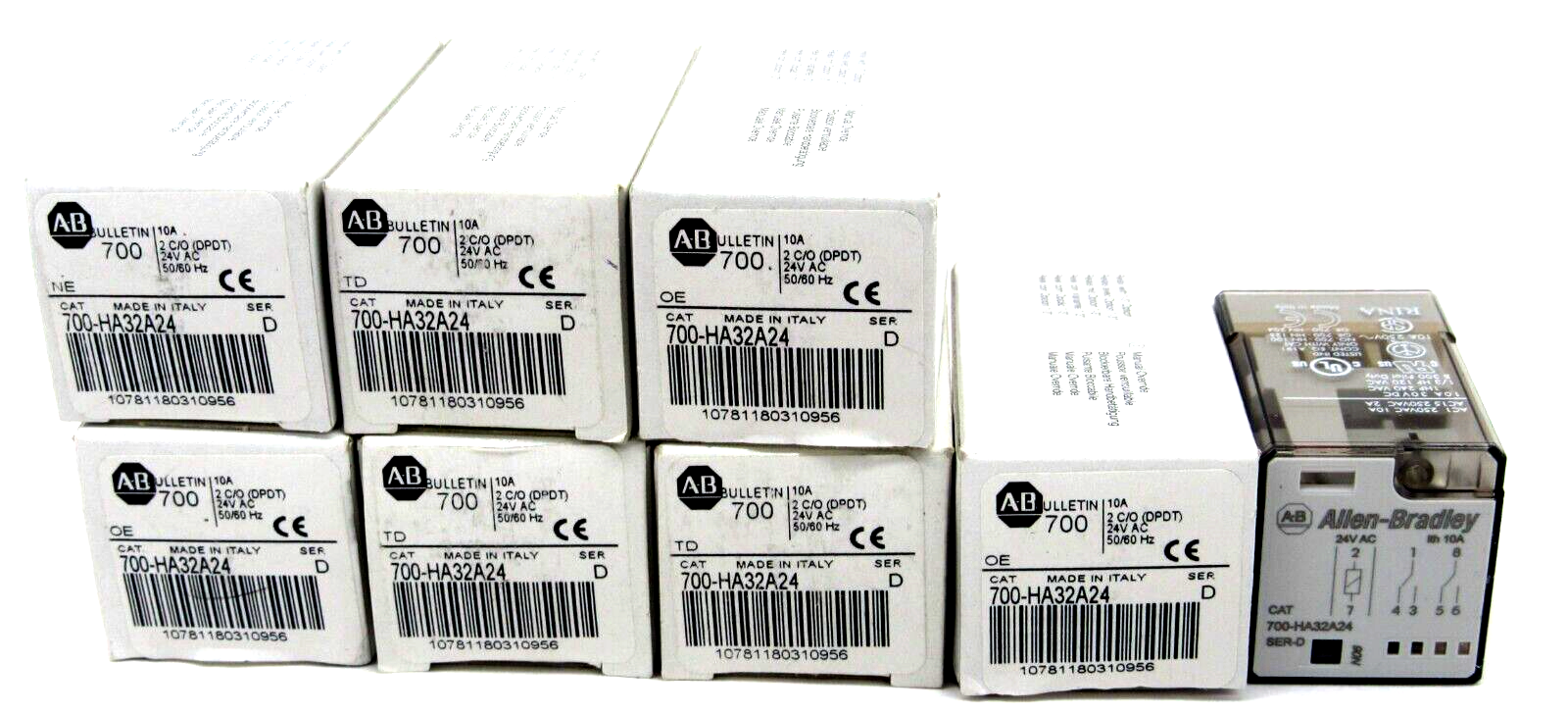 LOT OF 7 ALLEN BRADLEY 700-HA32A24 RELAYS SERIES D 700HA32A24 NEW ...