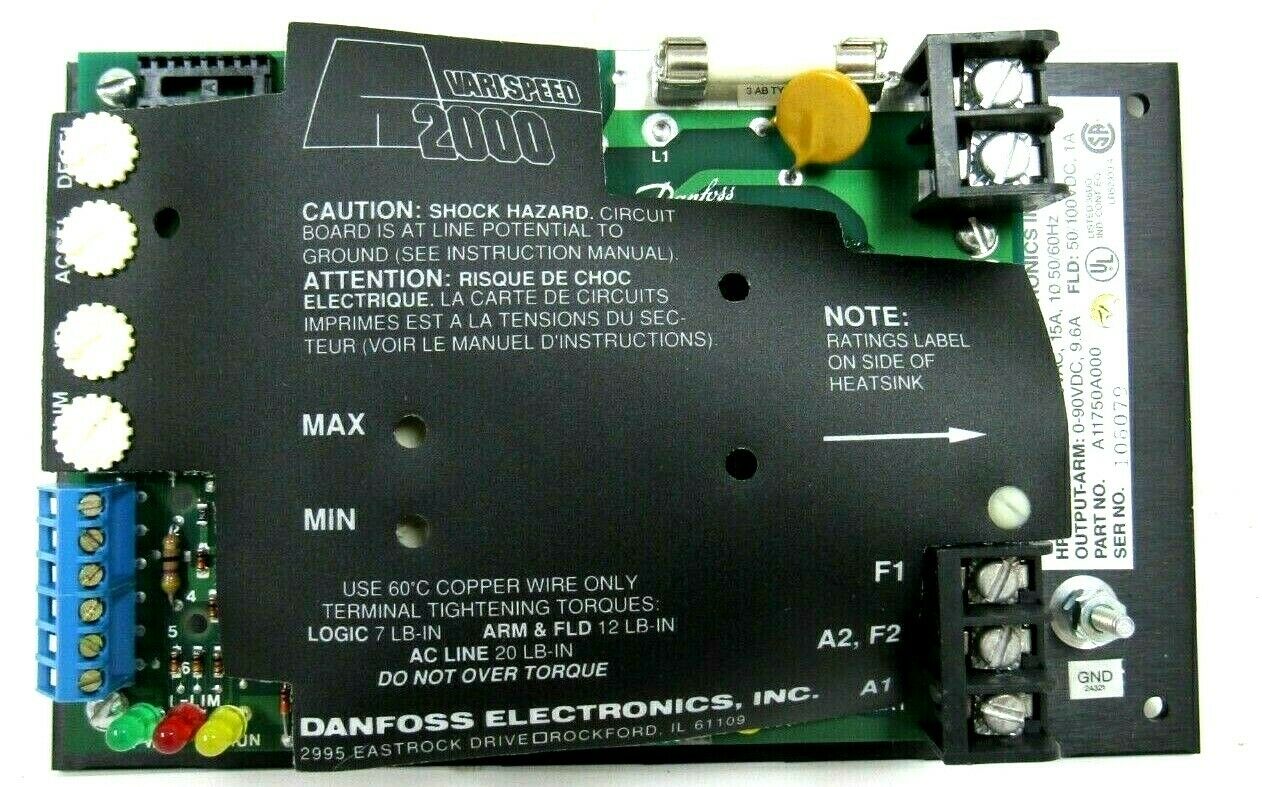 NEW DANFOSS A11750A000 DC MOTOR CONTROLLER VARISPEED A2000 3/4HP 120VAC ...