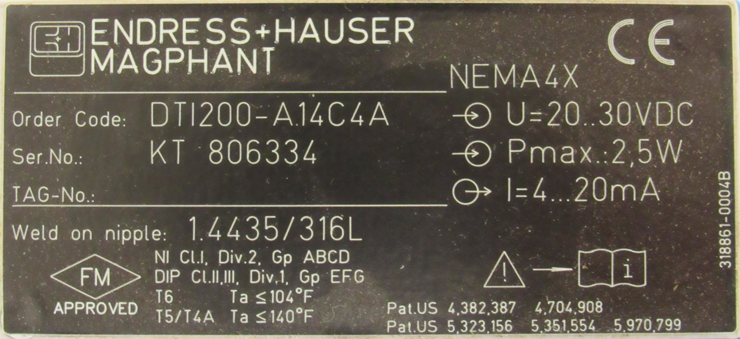 NEW ENDRESS+HAUSER DT1200-A14C4A FLOW METER DT1200A14C4A - SB ...