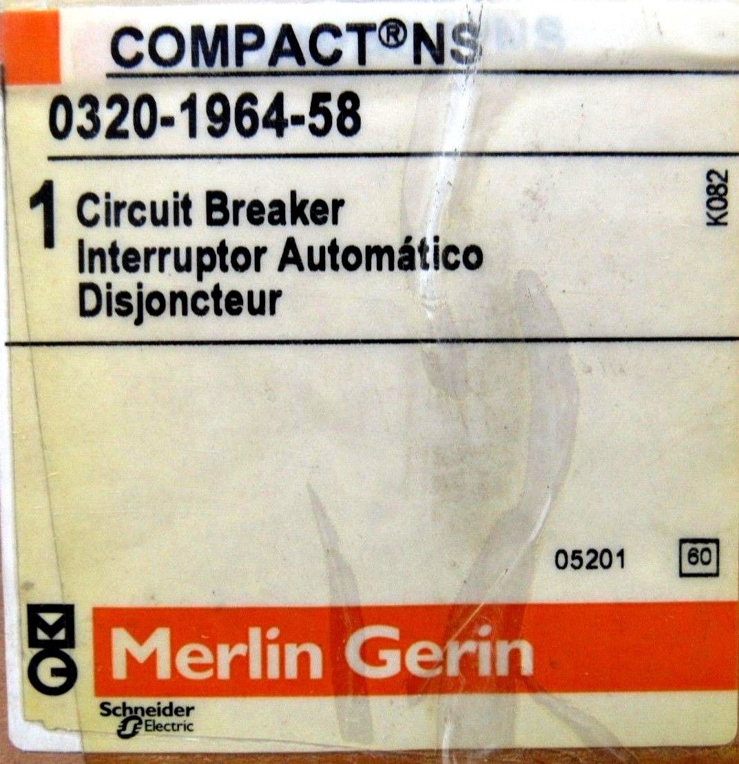 NEW MERLIN GERIN CN801-N CIRCUIT BREAKER 0320-1964-58 CN801N STR-25DE ...
