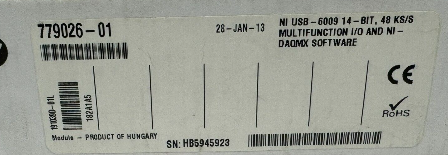 NEW NATIONAL INSTRUMENTS 779026-01 MULTIFUNTION I/O W/ NI-DAQMX ...