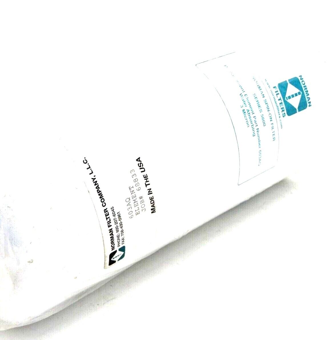NEW NORMAN FILTERS 603AQ FILTER WATER ABSORBING 3 MICRON SERIES 5600 ...