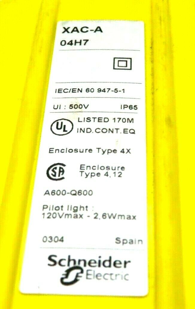 NEW SCHNEIDER ELETRIC XAC-A04H7 PENDANT STATION XACA04H7 - SB ...