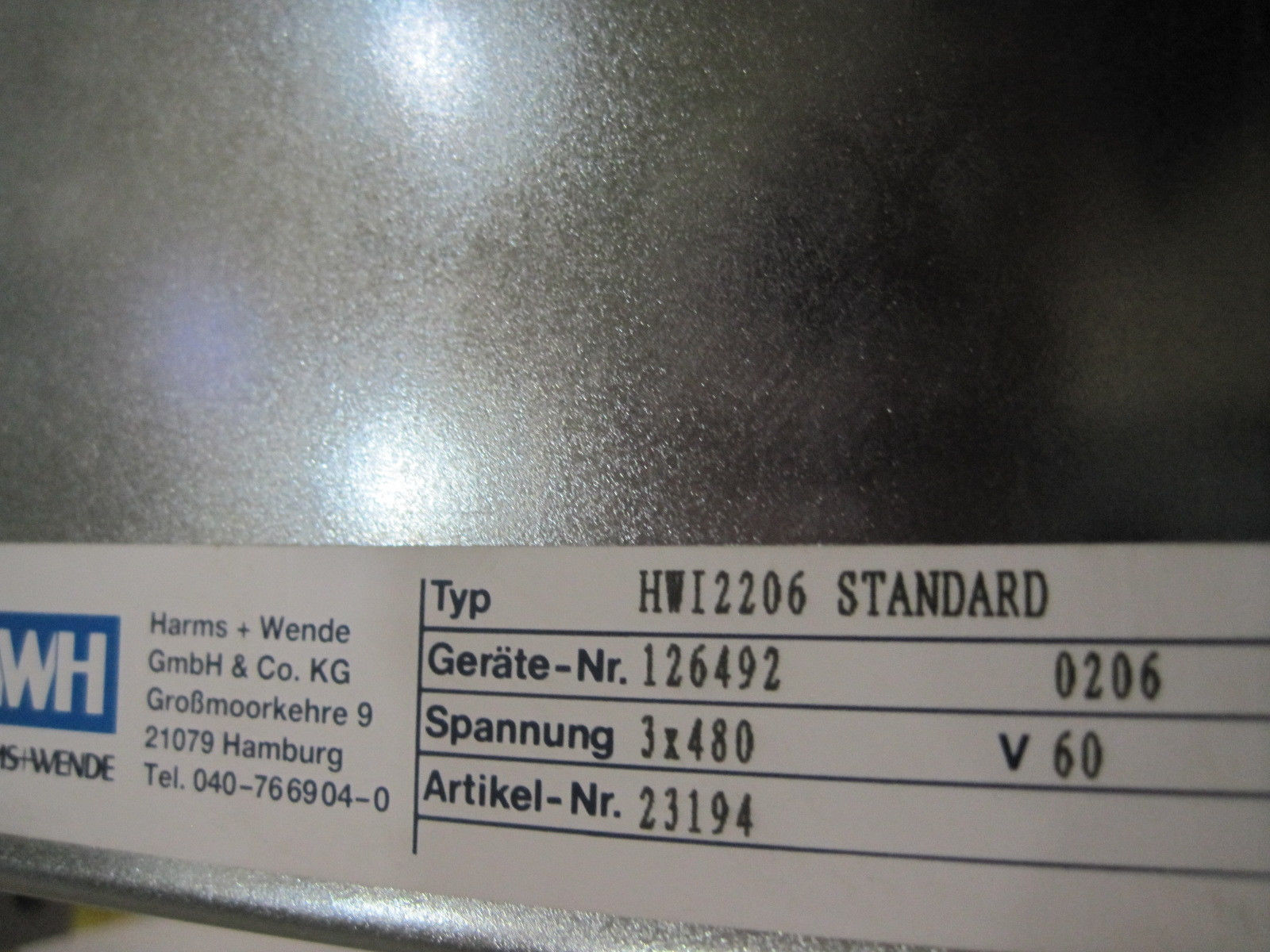 HWH HW12206 MEDIUM FREQUENCY SYSTEM HW2000 - SB Industrial Supply, Inc.