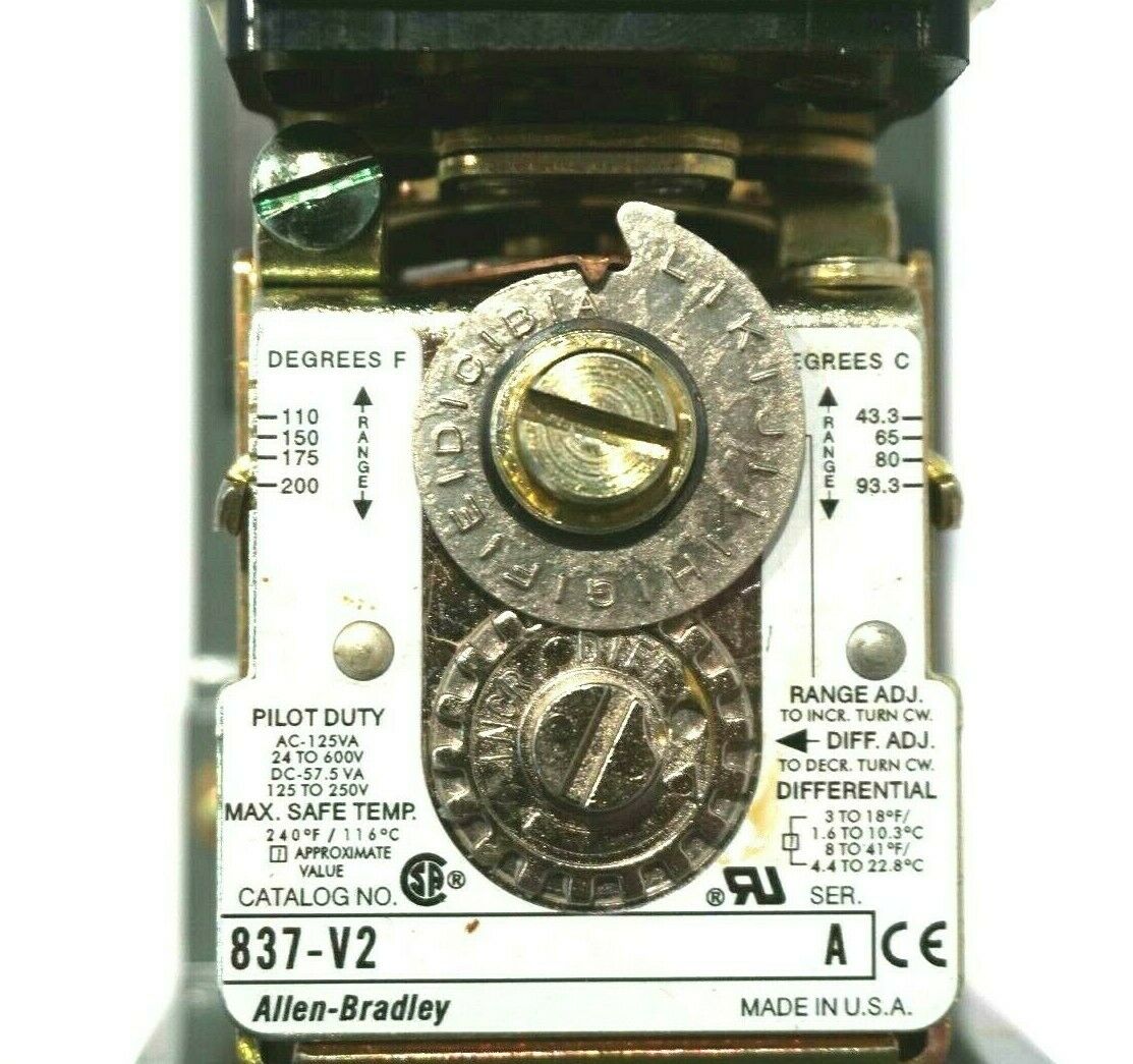 NEW ALLEN BRADLEY 837-V2 TEMPERATURE CONTROL SER.A 837V2 - SB ...