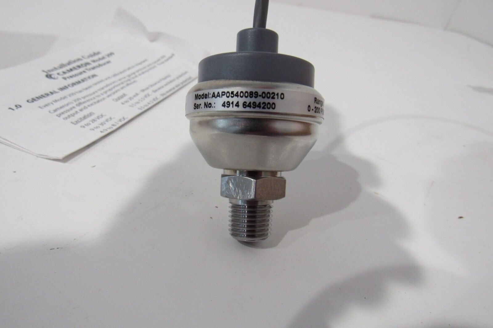 NEW CAMERON AAP0540089-00210 PRESSURE TRANSMITTER AAP054008900210 - SB ...