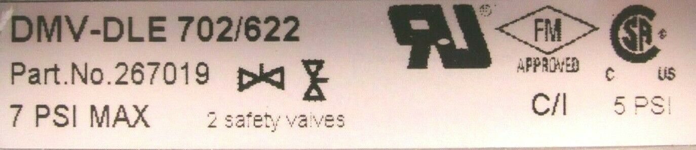 NEW DUNGS 267019 DUAL MODULAR VALVE 230-792P DMV-DLE 702/622 224909 ...