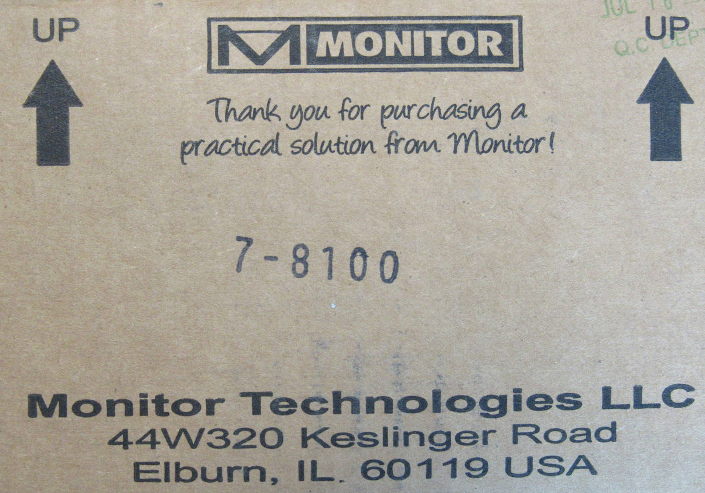 NEW MONITOR TECHNOLOGIES 7-8100 DIAPHRAGM LEVEL SWITCH MODEL C 78100 ...
