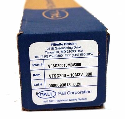 NEW PALL VFSG200-10M3V 300 FILTER VFSG20010M3V300 - SB Industrial ...