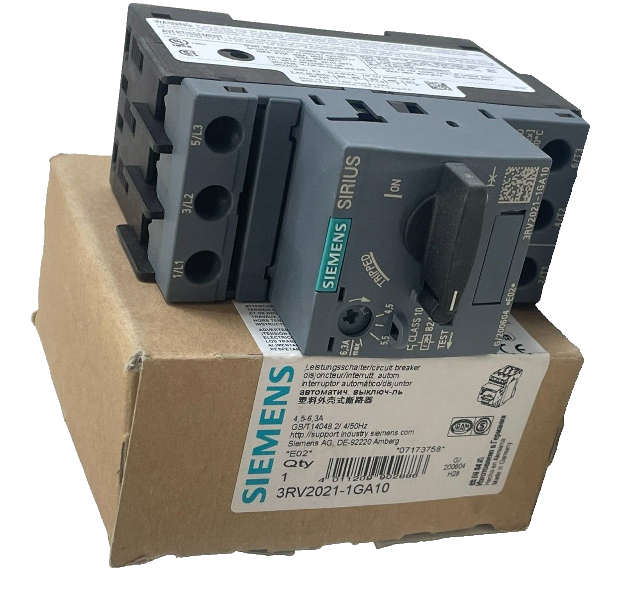 NEW SIEMENS 3RV2021-1GA10 CIRCUIT BREAKER 3RV20211GA10 - SB Industrial ...