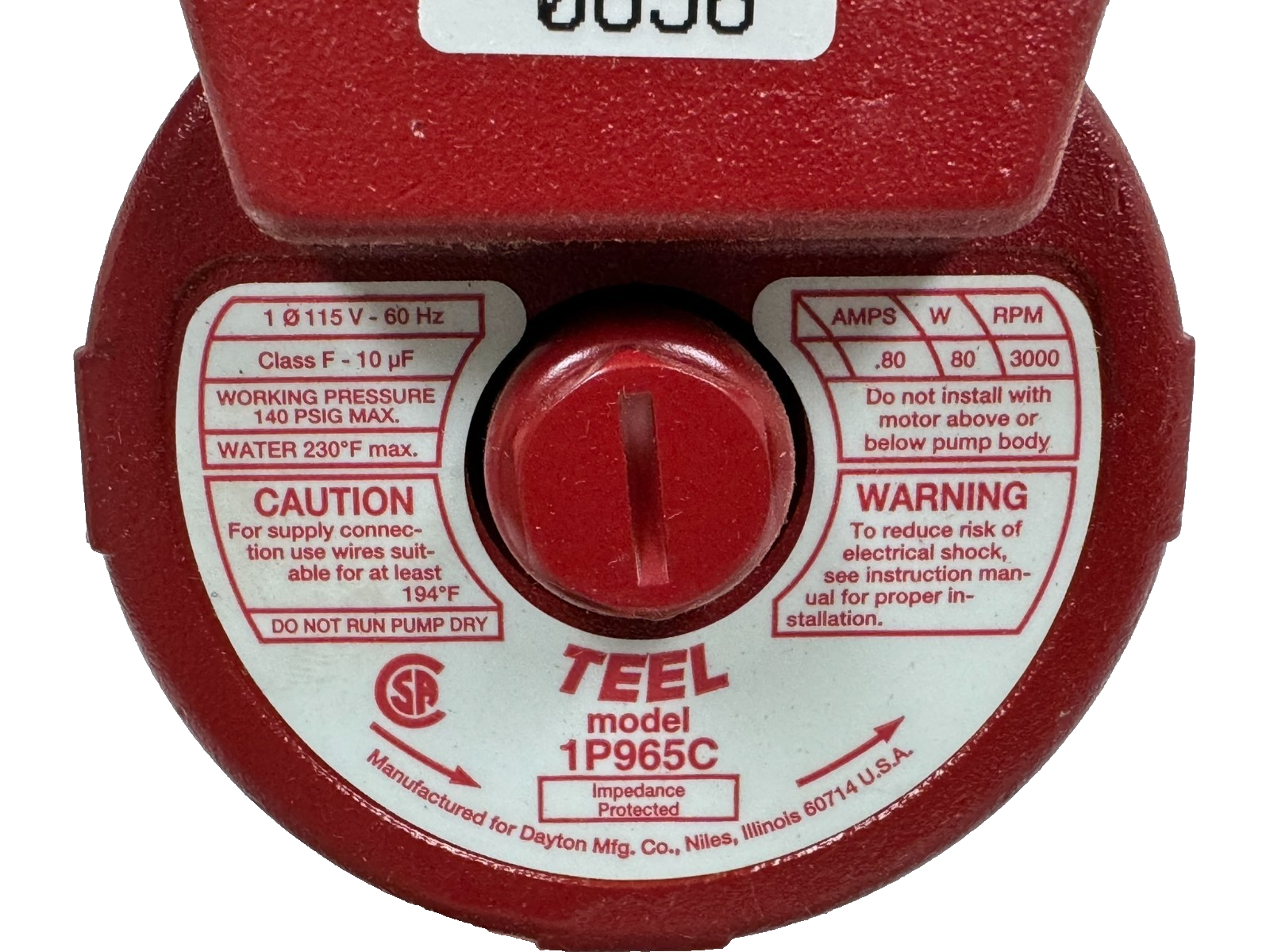 NEW TEEL 1P965C WATER SYSTEM CIRCULATING PUMP - SB Industrial Supply, Inc.